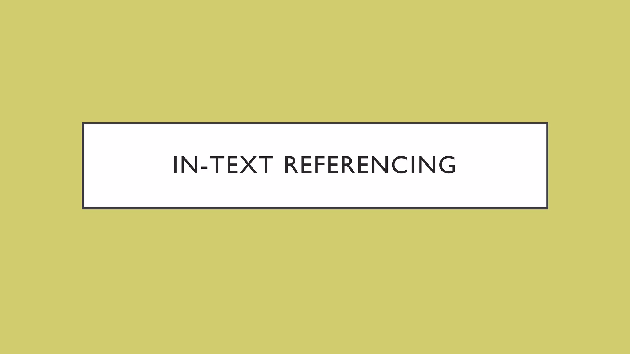 In-text Referenecing | PDF