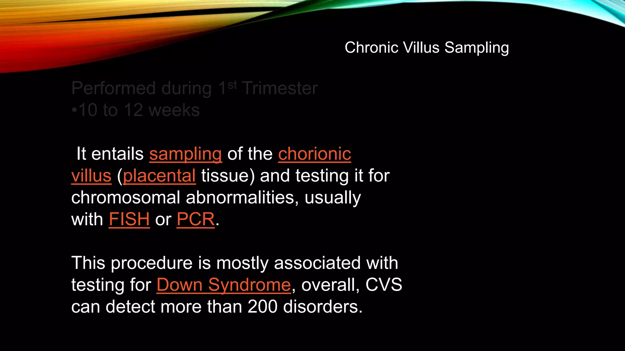 In utero testing of foetus for genetic defects | PPTX