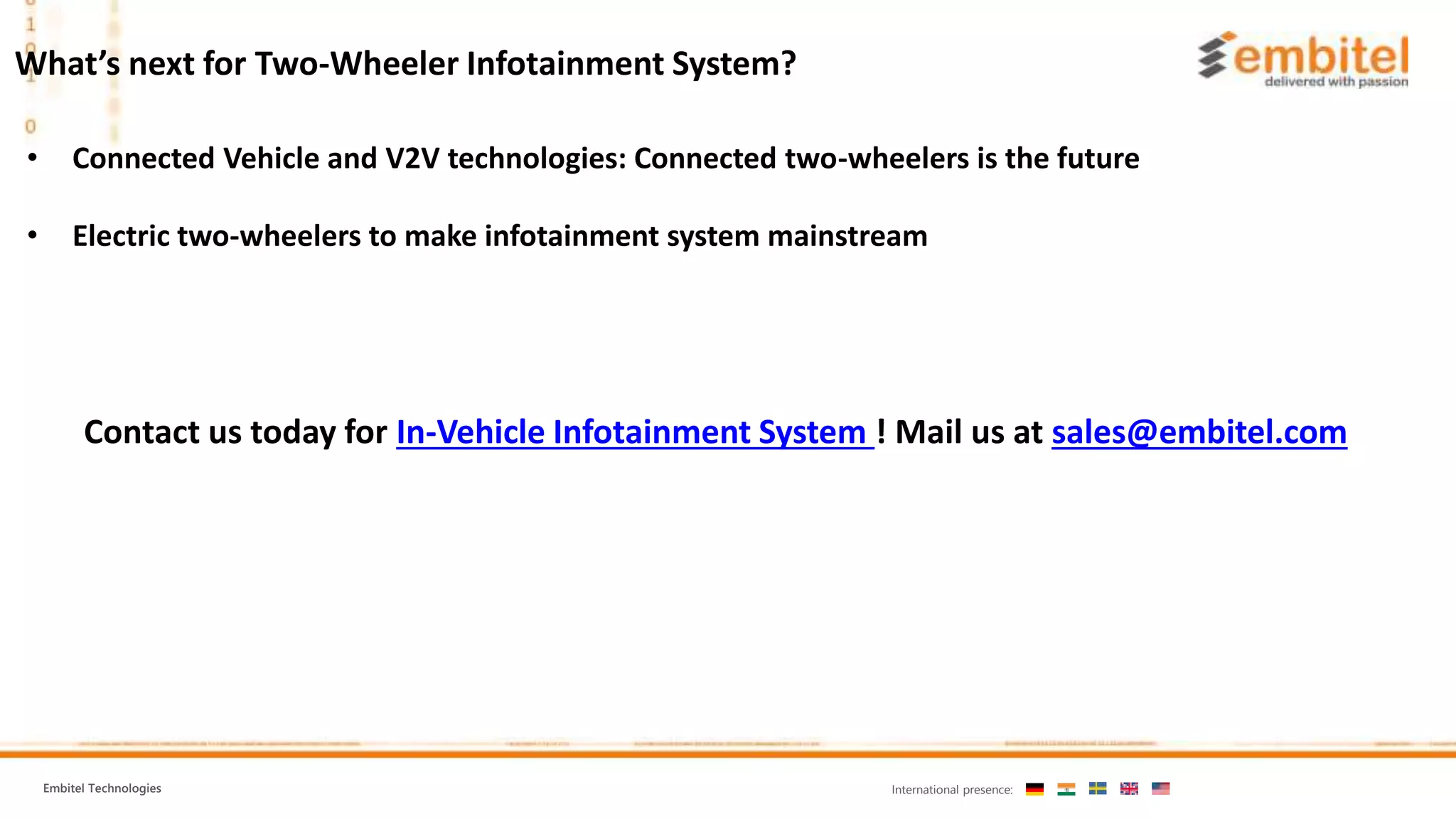 In-Vehicle Infotainment (IVI) System for Two-Wheelers | PPTX