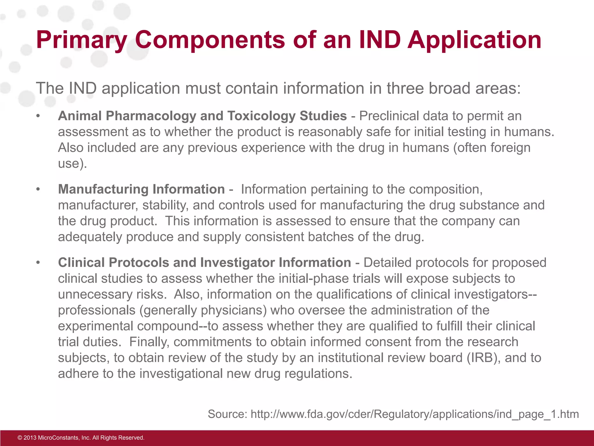 in vitro Drug Metabolism Assays to Support IND Submissions ...