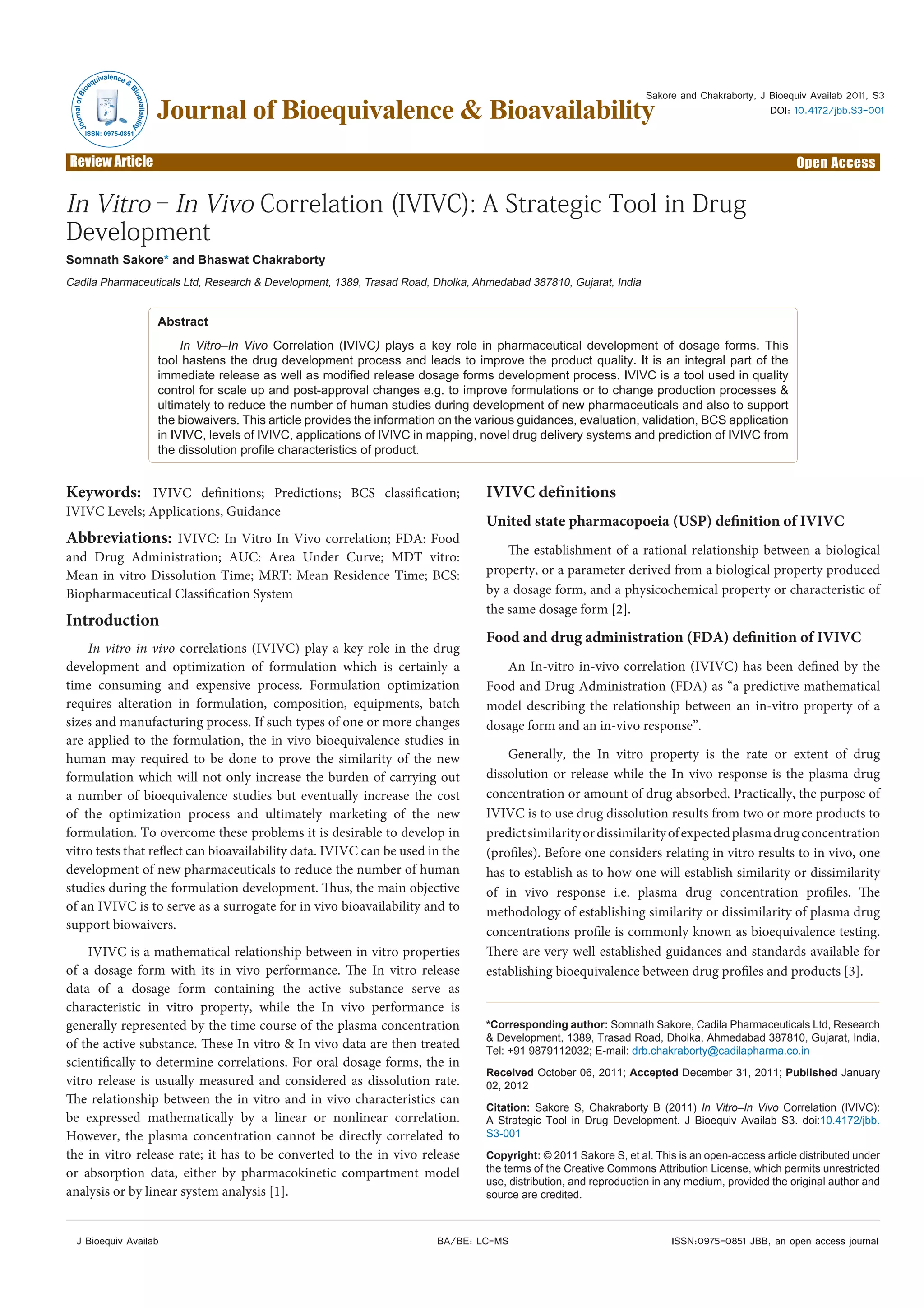 In vitro-in-vivo-correlation-ivivc-a-strategic-tool-in-drug-development ...