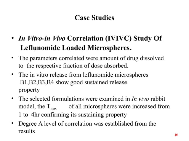 Invitro invivo correlation of bioavailability of drugs | PPT