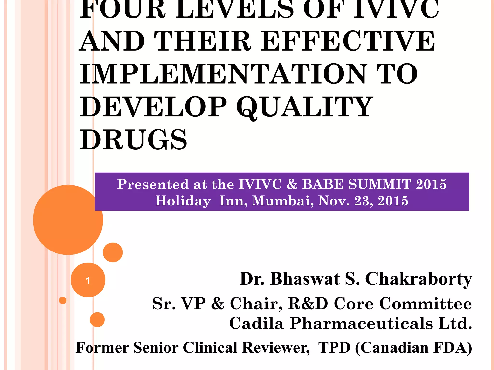 Four Levels of In-Vitro-In-Vivo Correlation | PPT