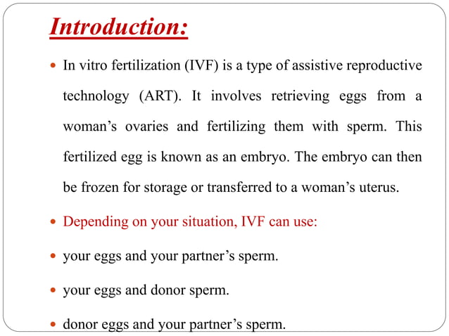 In vitrofertilization(ivf) | PPTX