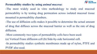 In vitro in- vivo studies oral mucosal drug delivery systems | PDF ...
