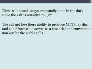 In vitro methods of screening of anticancer agents | PPTX