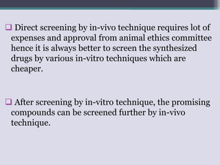 In vitro methods of screening of anticancer agents | PPTX