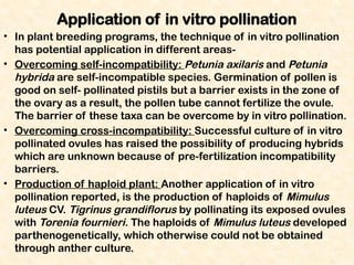 Invitro fertilization and their role in plant tissue culture | PPT