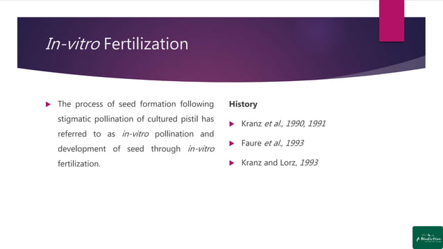 Culture of In-vitro Pollination and Fertilization in Plants | PPTX ...