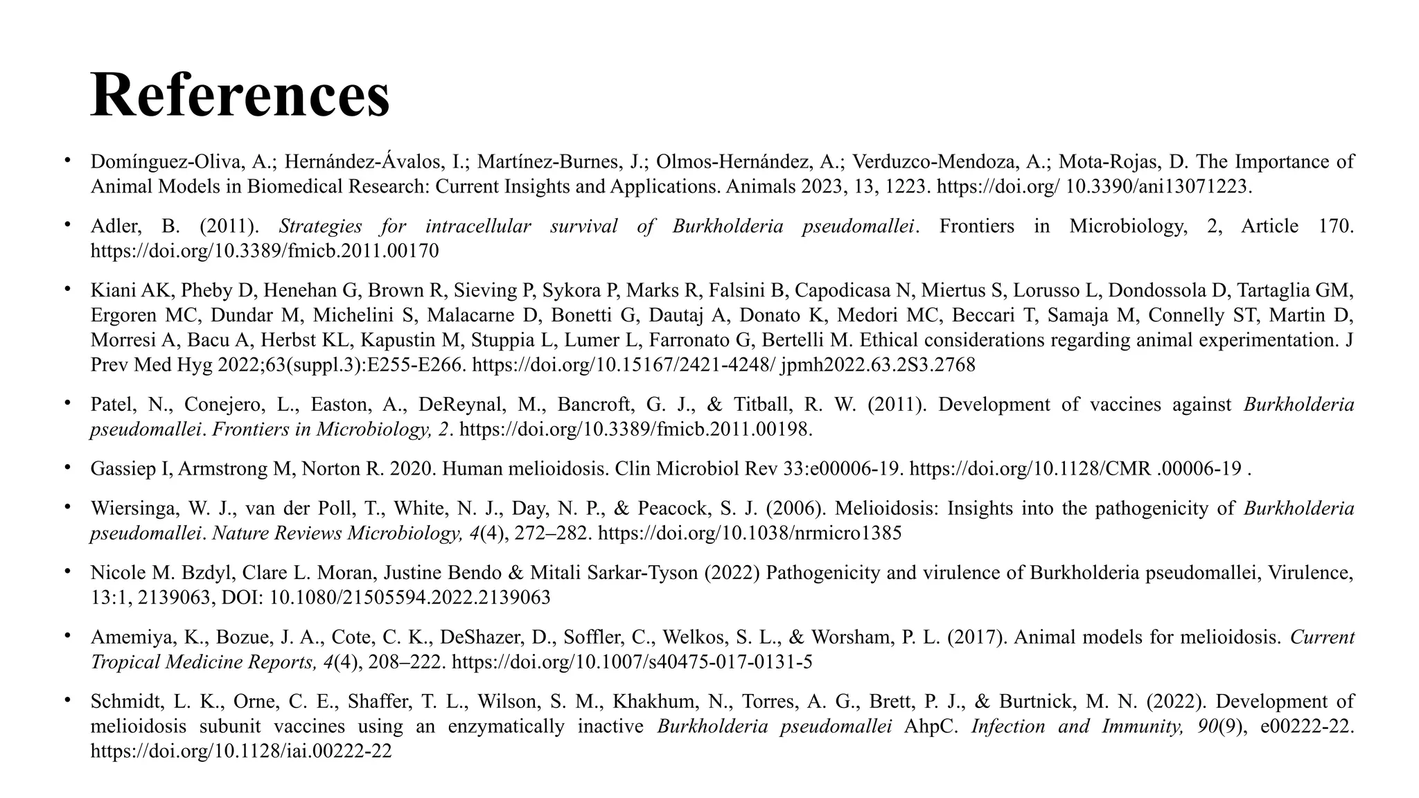 In vivid models for meliodosis and other disease models | PPTX