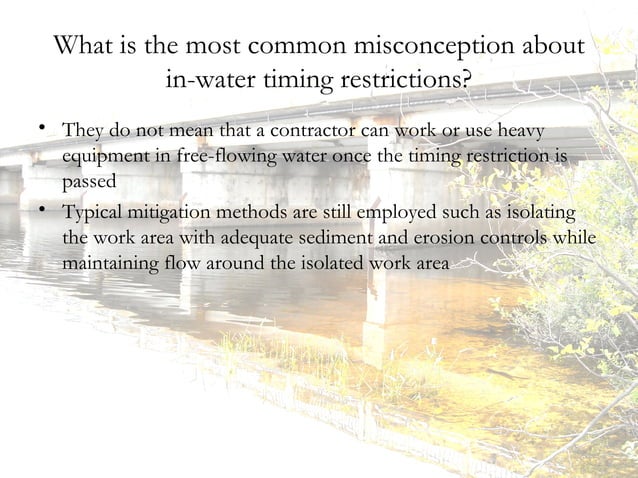 In Water Timing Restrictions | PPT | Science