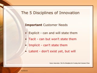 In 01 b the 5 disciplines | PPT