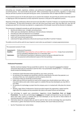 Professional development in IT handbook 2019 - 2020 - BCS Educational ...