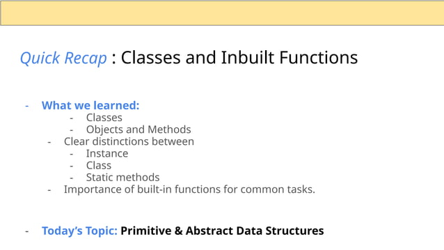 Abstract and Primitive Data structures in python | PPTX Abstract and Primitive Data structures in python | PPTX