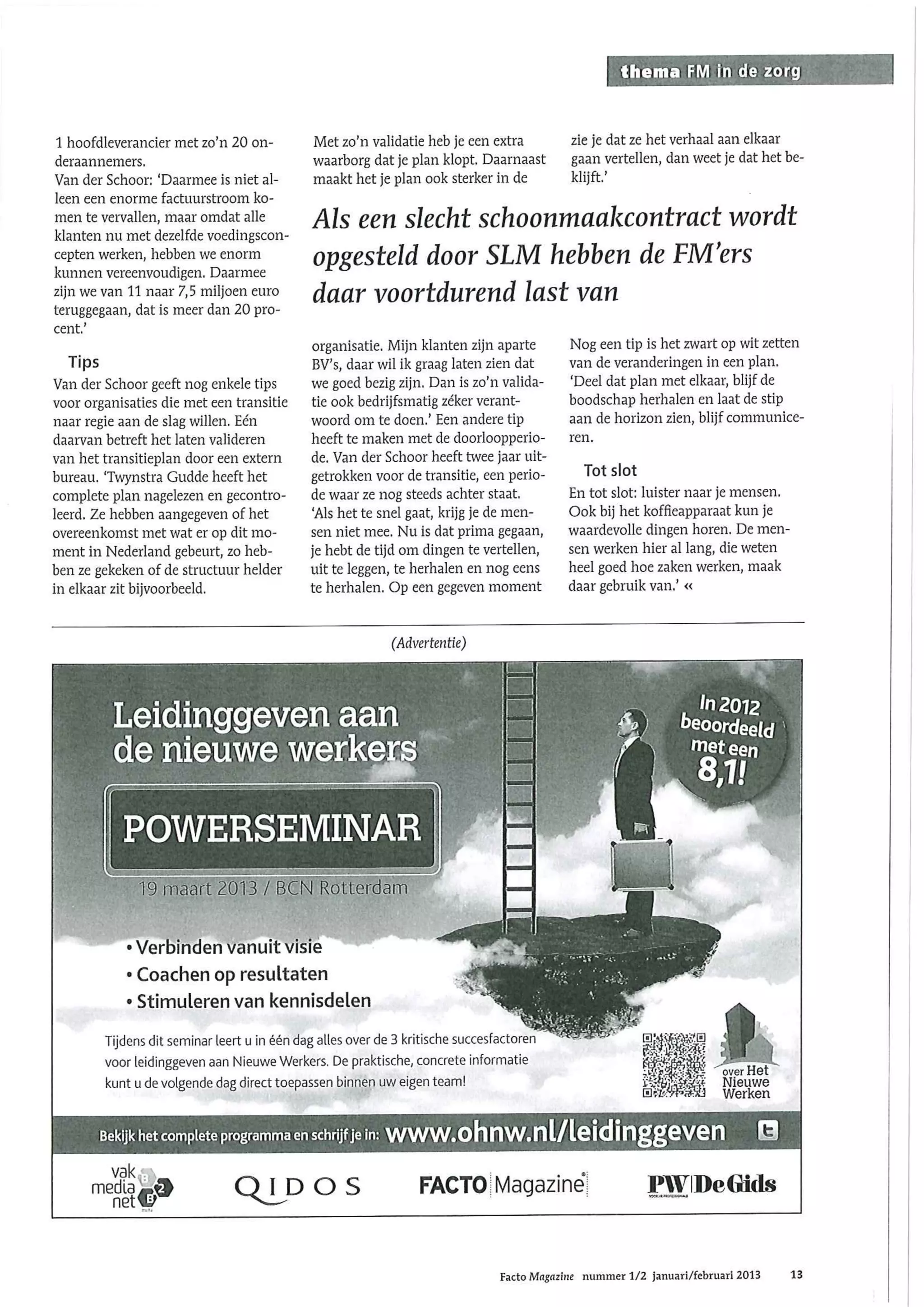 Parnassia Groep, In 2 jaar tijd naar facilitaire regie | PDF Parnassia Groep, In 2 jaar tijd naar facilitaire regie | PDF