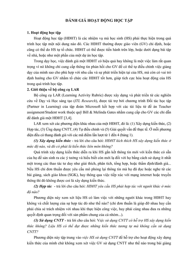 In 4 cong cu danh gia hdht | PDF