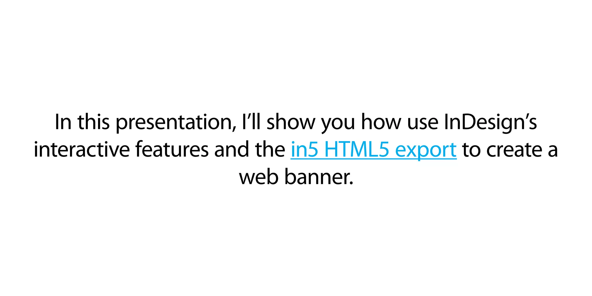 How Create an Animated Web Banner with InDesign & in5 | PDF