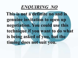 Inability to Say NO | PPTX