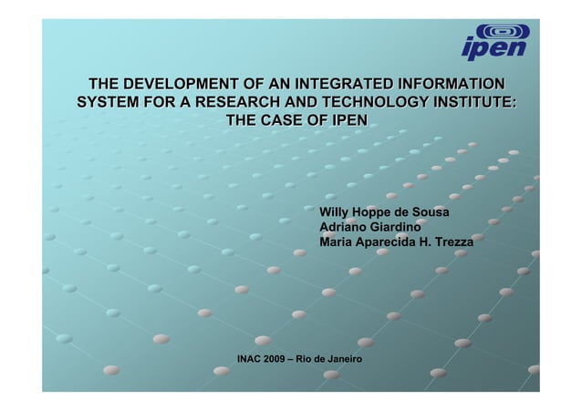 Inac 2009 Sigepi Development Case | PPT