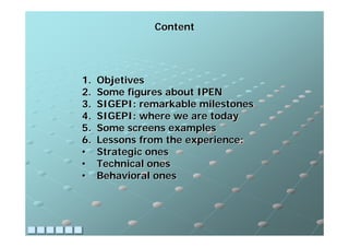 Inac 2009 Sigepi Development Case | PPT