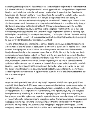 In a chip of glass ruby by nadine gordimer | DOCX