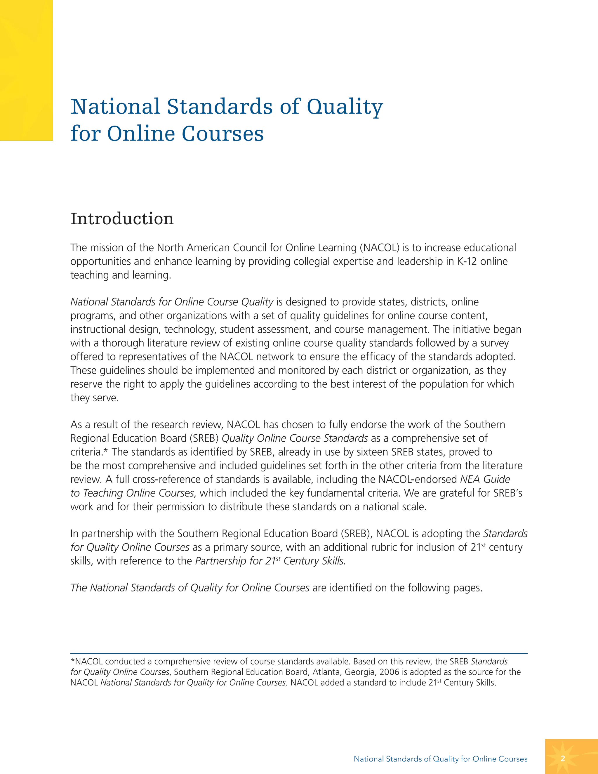 iNACOL eLearning Design standards | PDF iNACOL eLearning Design standards | PDF