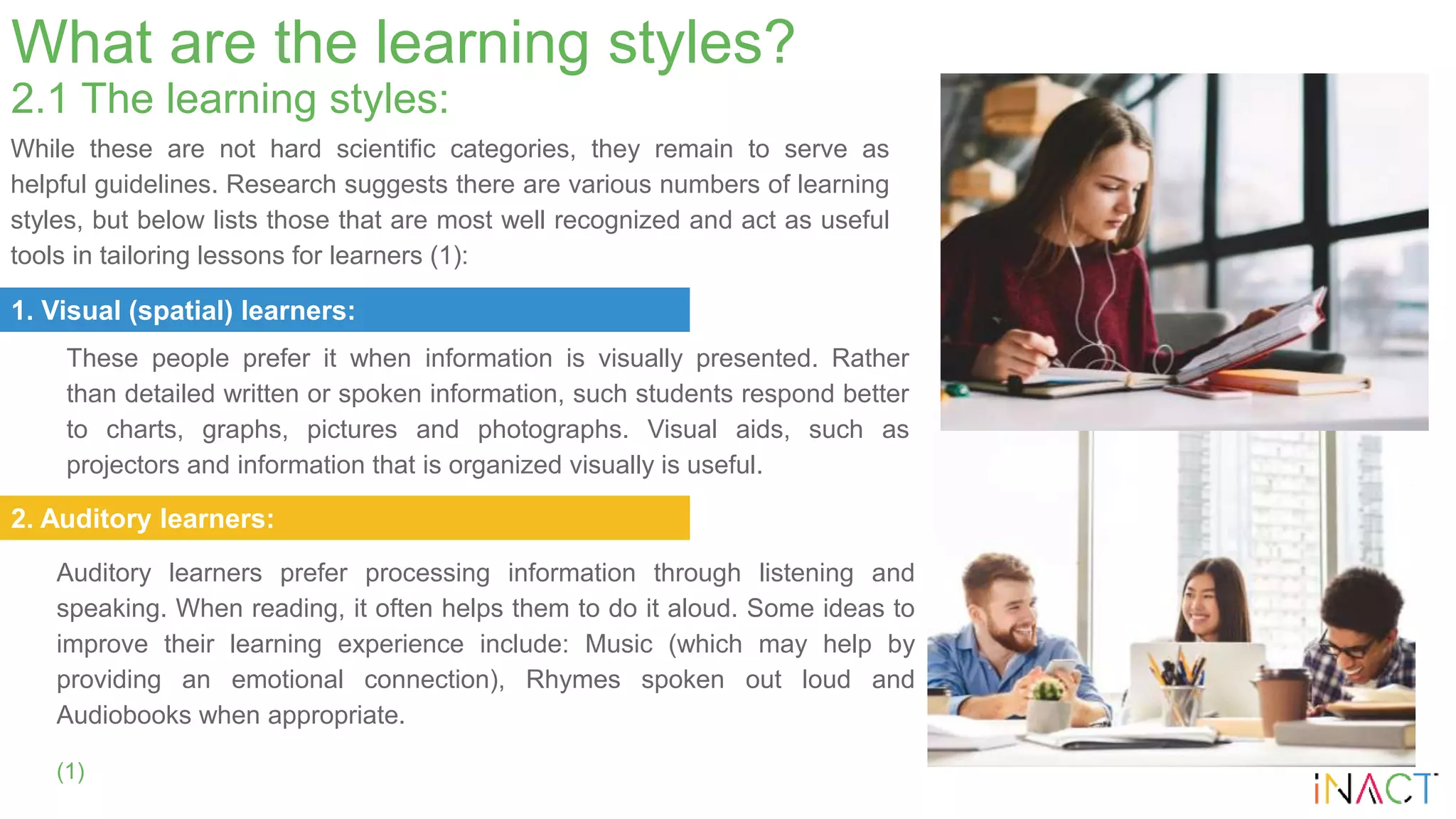 What are the learning styles in differentiated instruction?.PPT