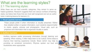 What are the learning styles in differentiated instruction?.PPT