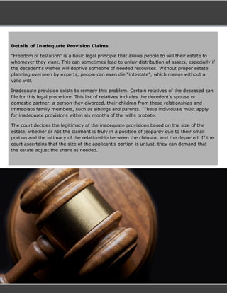 Inadequate Provision Can Allow Individuals Portions of an Estate ...