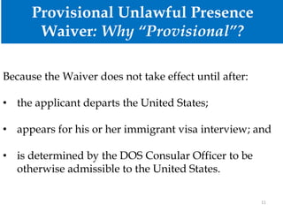 Inadmissibility Basics & Extreme Hardship Waivers. | PPTX
