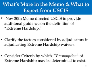 Inadmissibility Basics & Extreme Hardship Waivers. | PPTX
