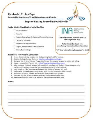 Facebook 101: Fan Pages | PDF