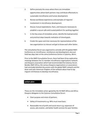 Inafi africa cotonou declaration | DOC