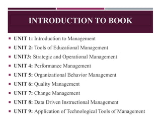 MANAGEMENT STRATEGIES in EDUCATIONAL INSTITUTIONS-8615-UNIT 1 | PPT