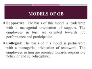 ORGANIZATIONAL BEHAVIOR MANAGEMENT-8615 | PPT