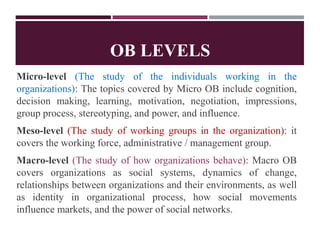 ORGANIZATIONAL BEHAVIOR MANAGEMENT-8615 | PPT