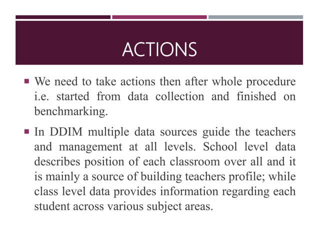 DATA DRIVEN INSTRUCTIONAL MANAGEMENT-8615 | PPTX | Education industry | Industries
