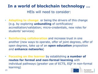 Open EDucation, Blockchain and Flexible Learning Pathways | PPTX