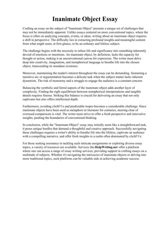 Inanimate Object Essay. Drawing Inanimate Objects amp; Items Drawing ...