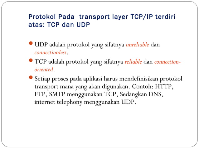 pemecahan masalah transport layer tcp udp | PPT