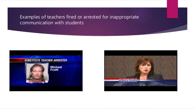 Inappropriate teacher student relationships