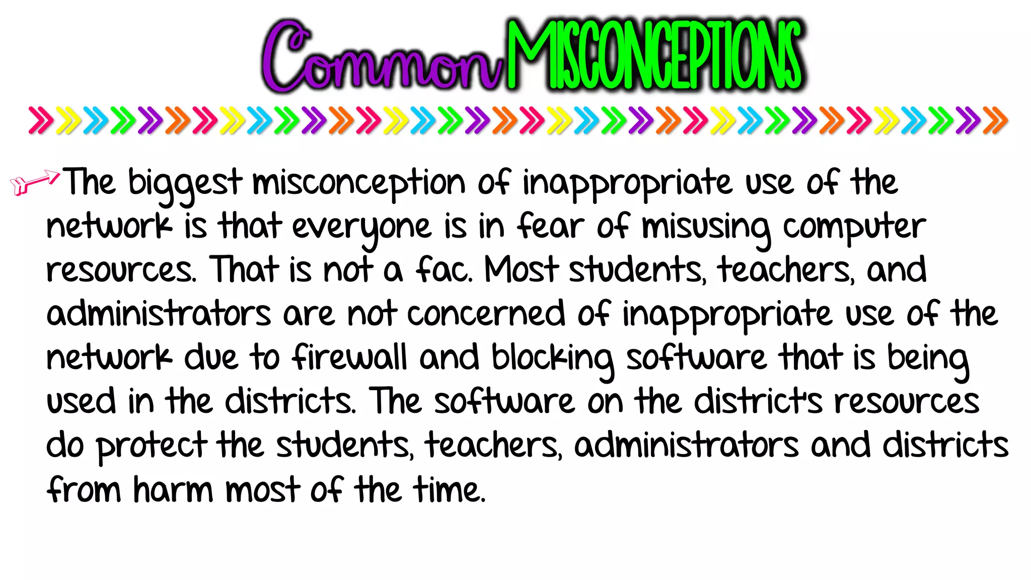 Inappropriate use of the network ppt | PDF