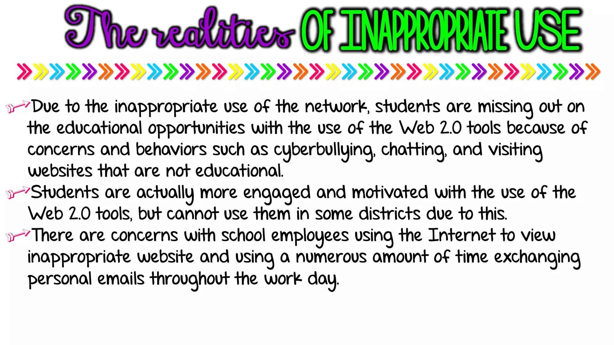 Inappropriate use of the network ppt | PDF