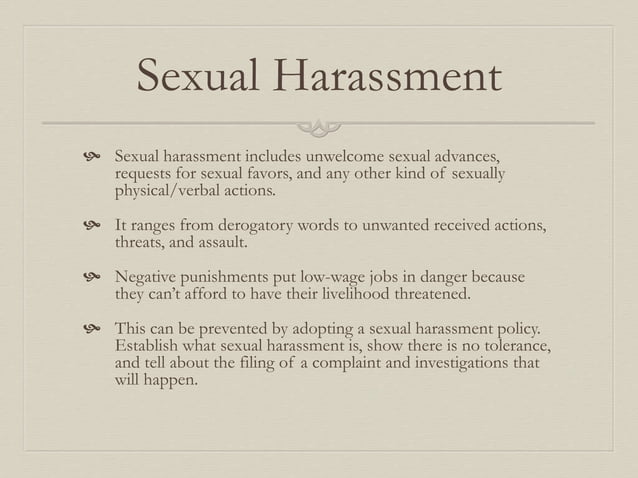 Inappropriate workplace behavior | PPTX | Crime & Harmful Acts to ...