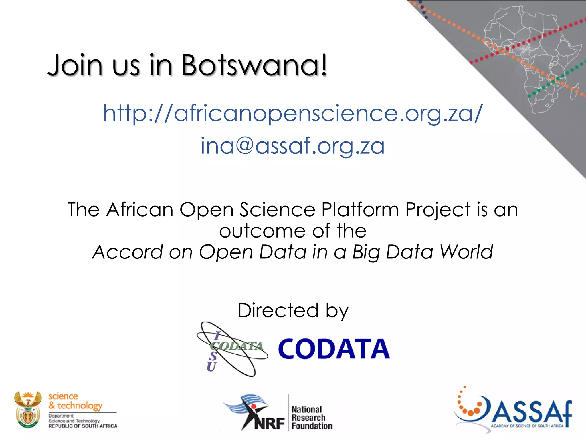 The African Open Science Platform (AOSP) | PPT