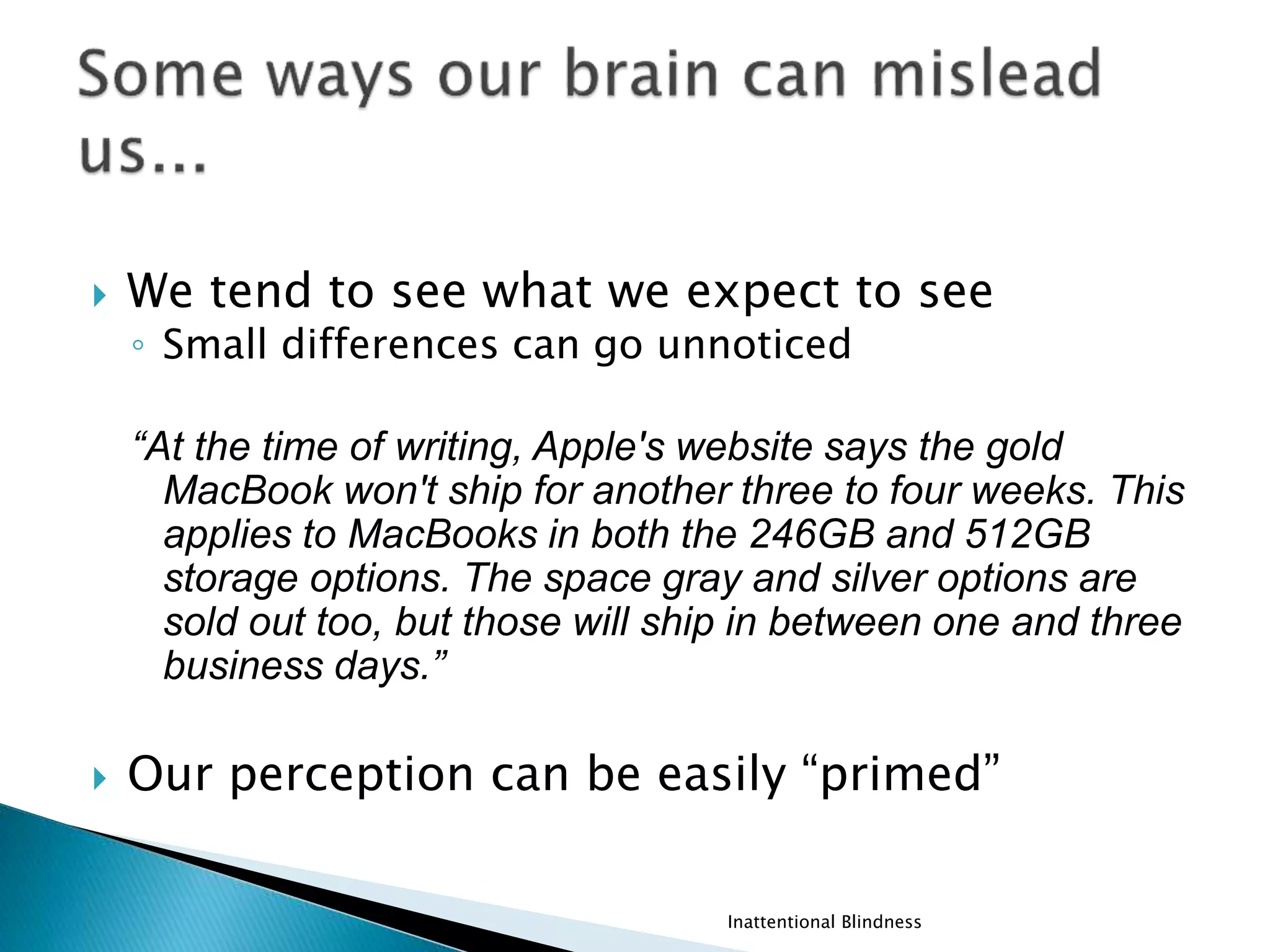 Inattentional blindness | PPTX