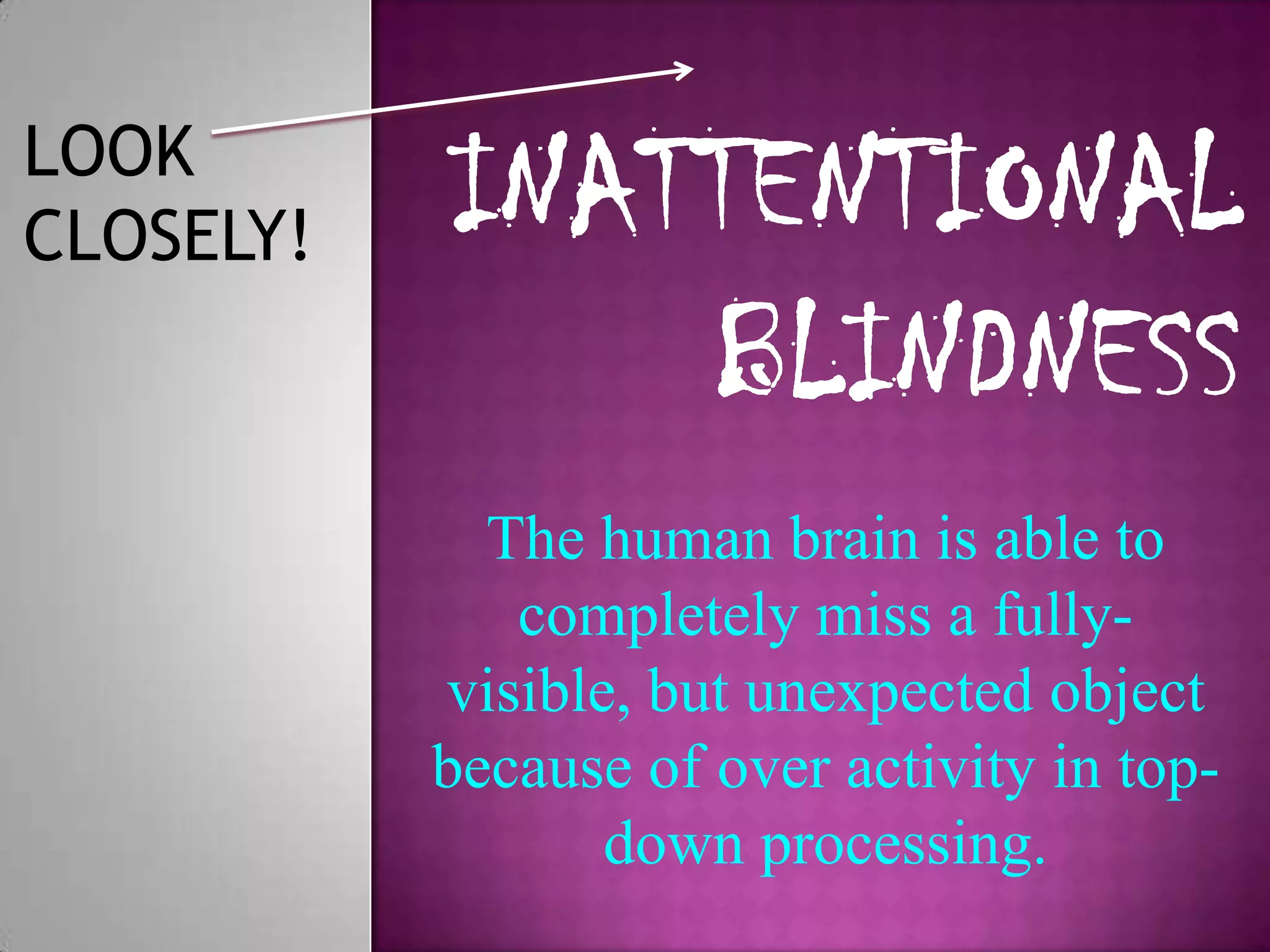 Inattentional blindness wikicog | PPTX