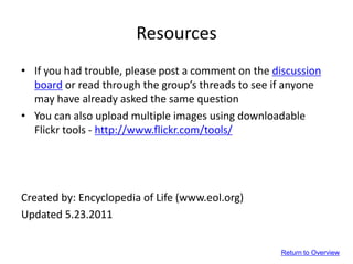 iNaturalist Taxonomic Tagging Tool for Flickr | PPT
