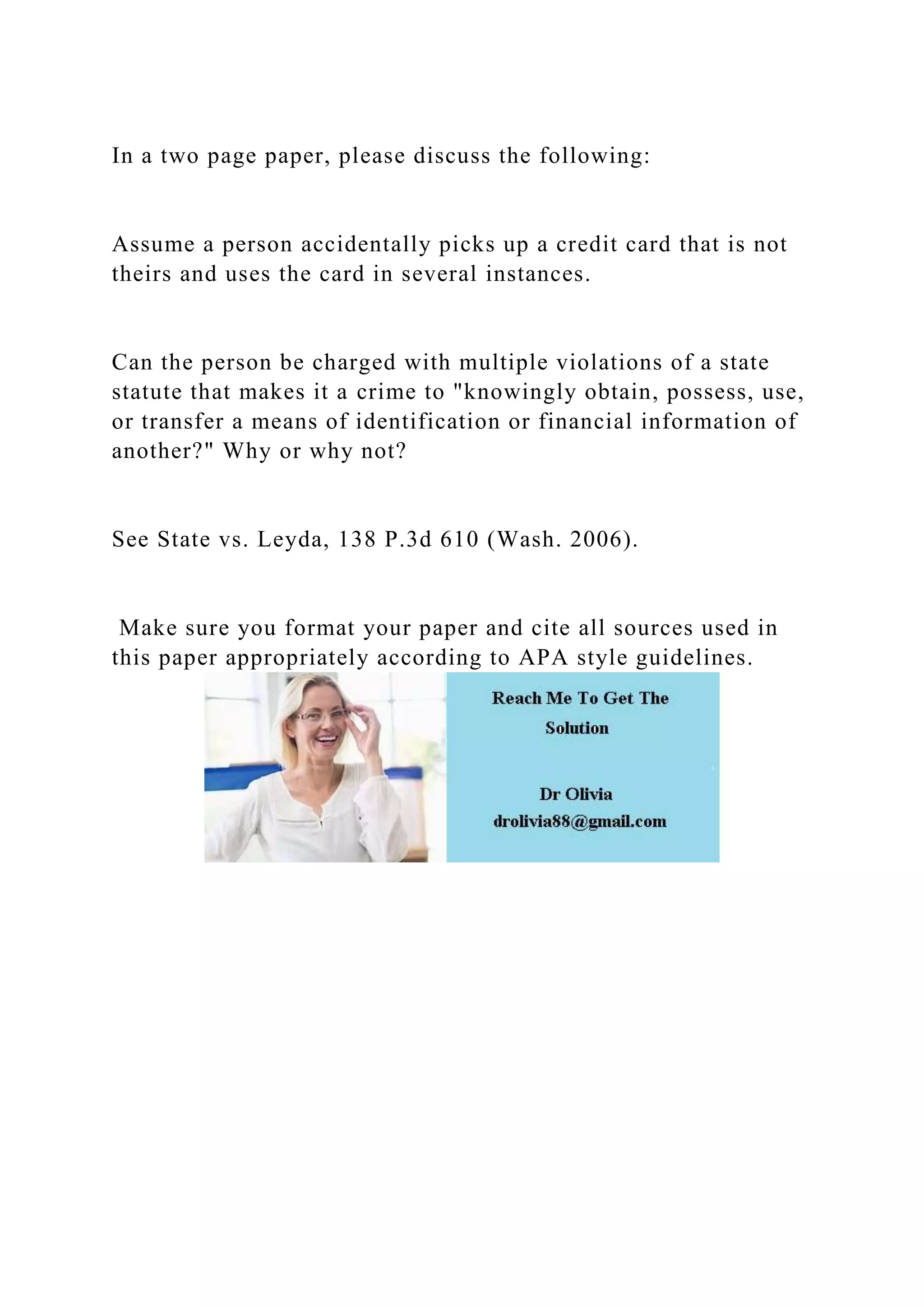 In a two page paper, please discuss the following Assume a p.docx