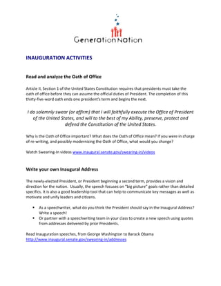 Inaug2013 activities | PDF